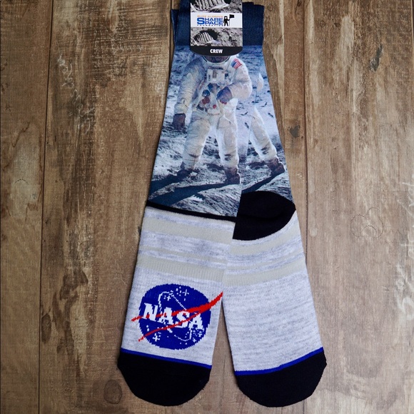 Bioworld | Underwear & Socks | Nasa Space Graphic Print Astronaut Crew Socks | Poshmark